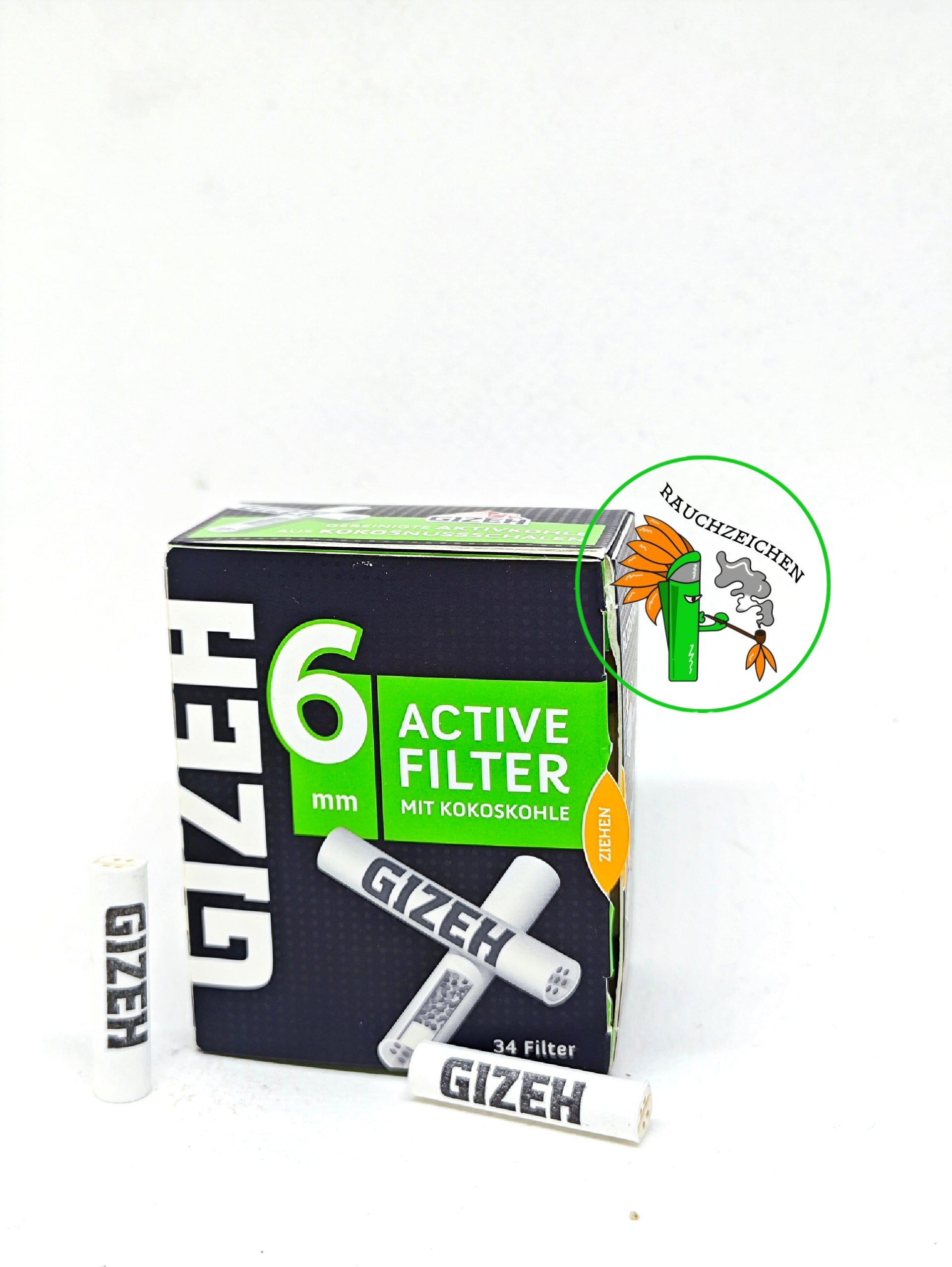 Gizeh Black Active Filter 6mm 34er Pack